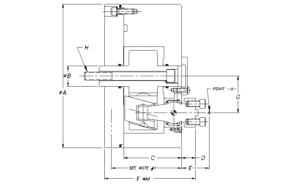 4 jaw UBG pull down chuck drawing | Ultra-Grip International